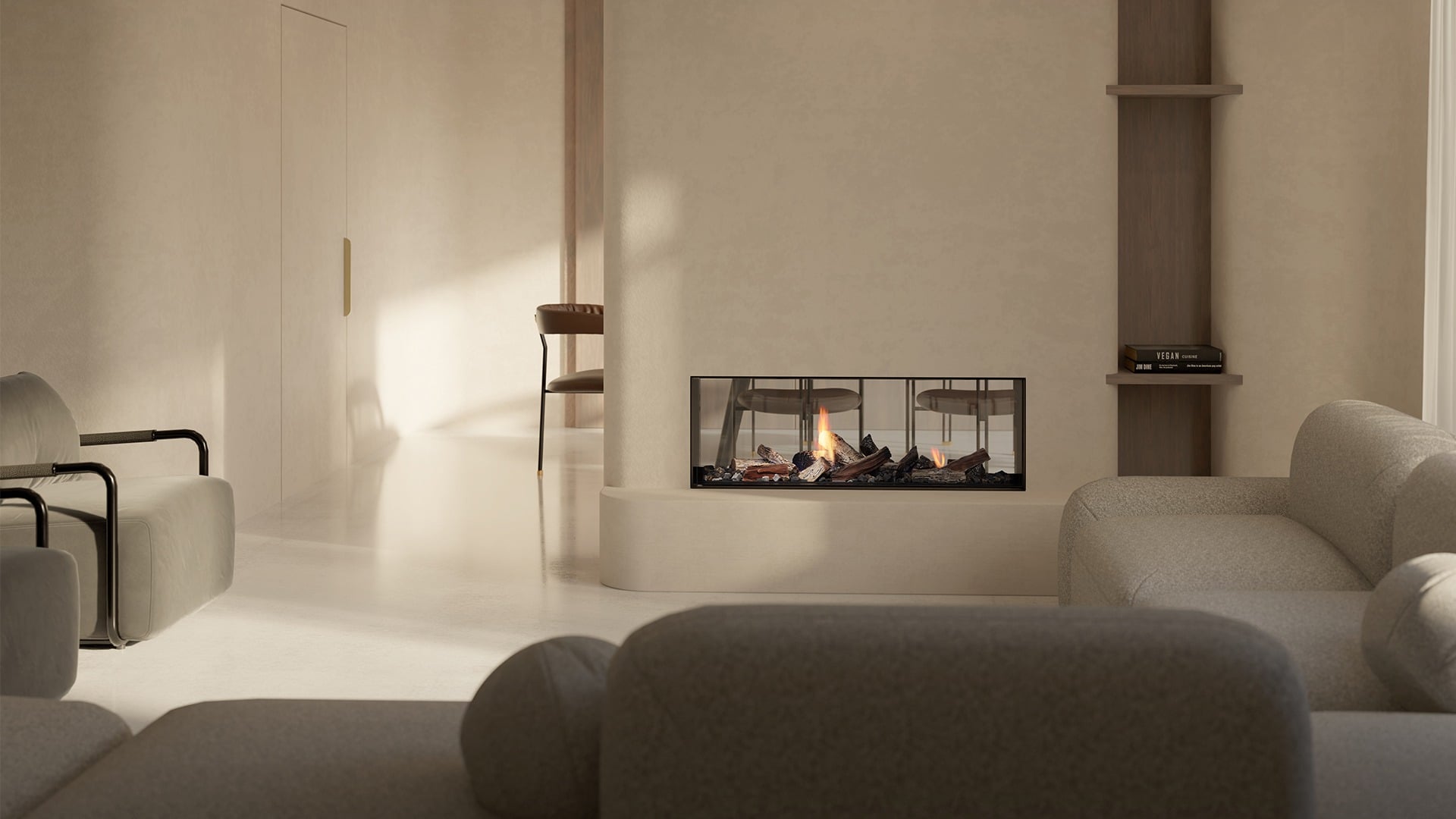 MODE KB1150 Double Sided Gas Fireplace I Stoke Fireplace Studio