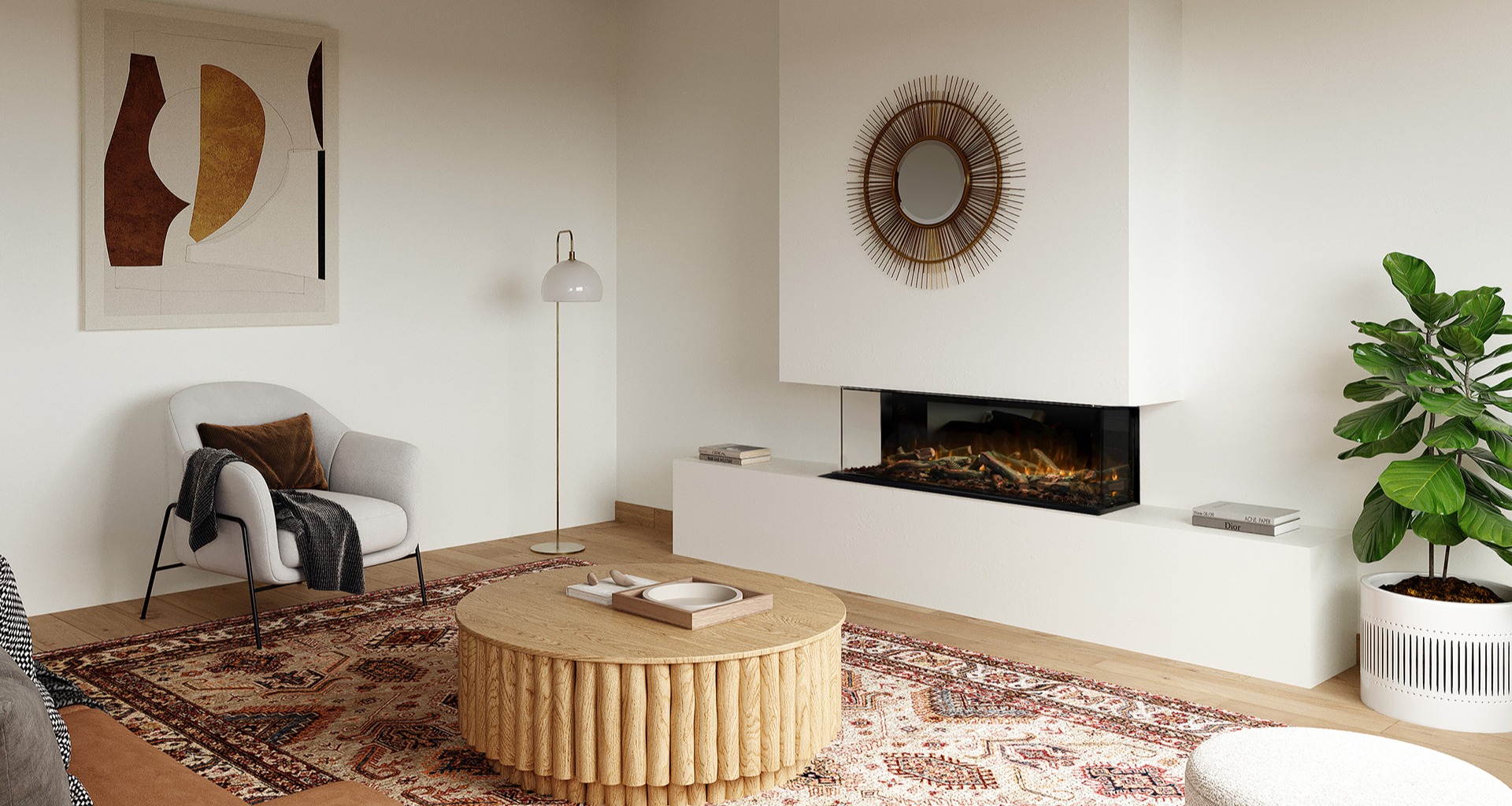 Ambe Multi Bay Electric Fireplace | Stoke Fireplace Studio