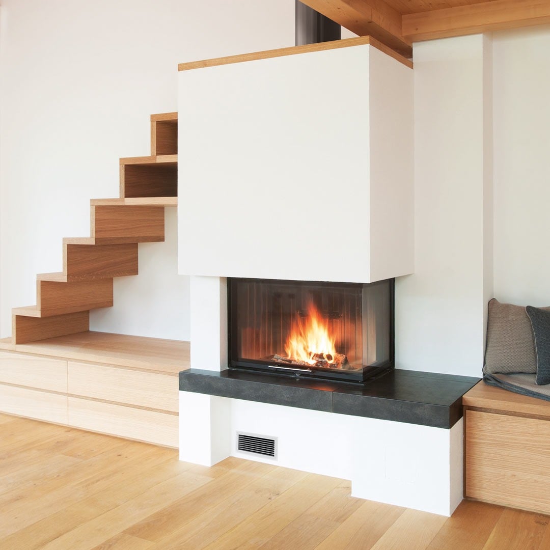 Indoor Multi-sided Wood Fireplaces | Stoke Fireplace Studio